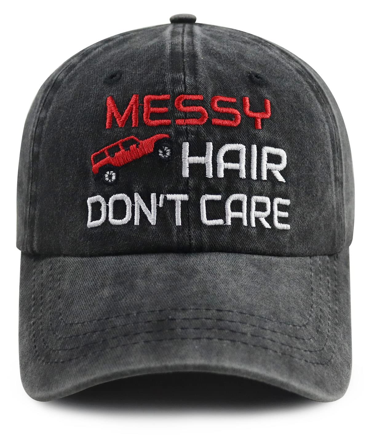 Funny Baseball Hats for Women, Adjustable Cotton Messy Hair Don't Care Baseball Cap, Vintage Car Decorations Hat, Camping Gym Accessories Women Must Haves, Mothers Day Birthday Gifts for Mom Mama