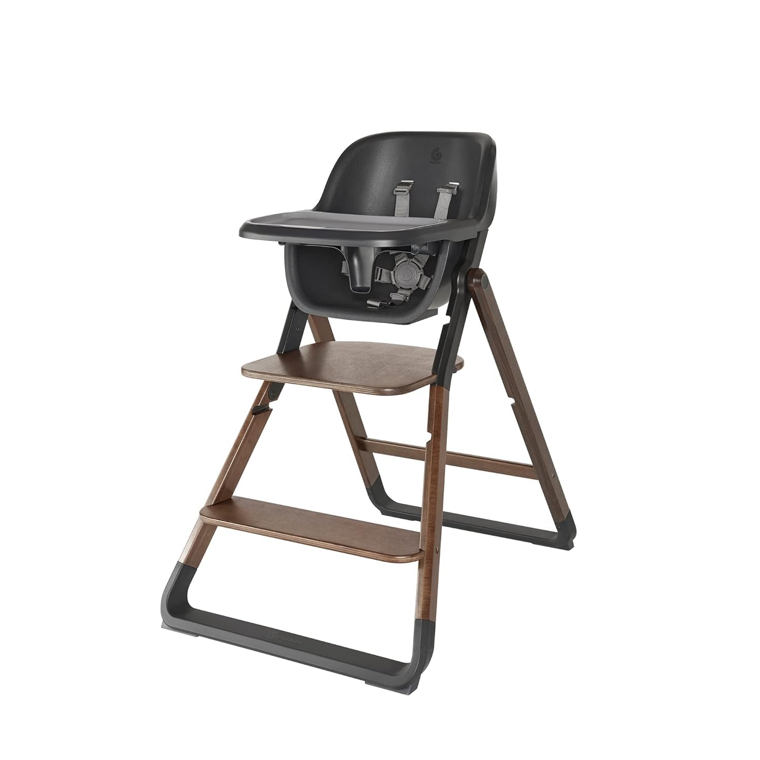 Ergobaby Evolve 3-in-1 High Chair and Kitchen Tower Stool Bundle, Dark Wood