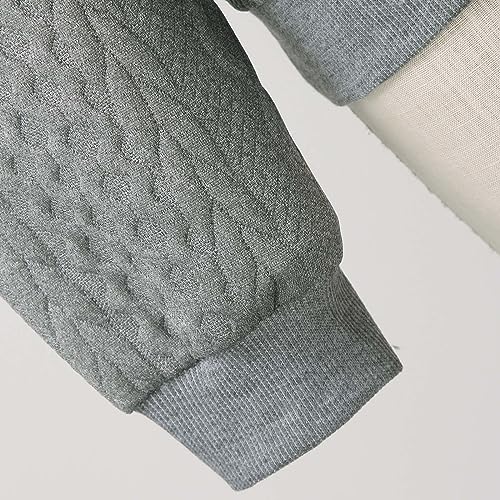 Thin Drawstring Sweaters For Women, Women Long Sleeve Sweatshirts Hoodie Jacket Jacket Trendy Y2k Hoodie with Pocket 03-Grey(with pocket),3X-Large