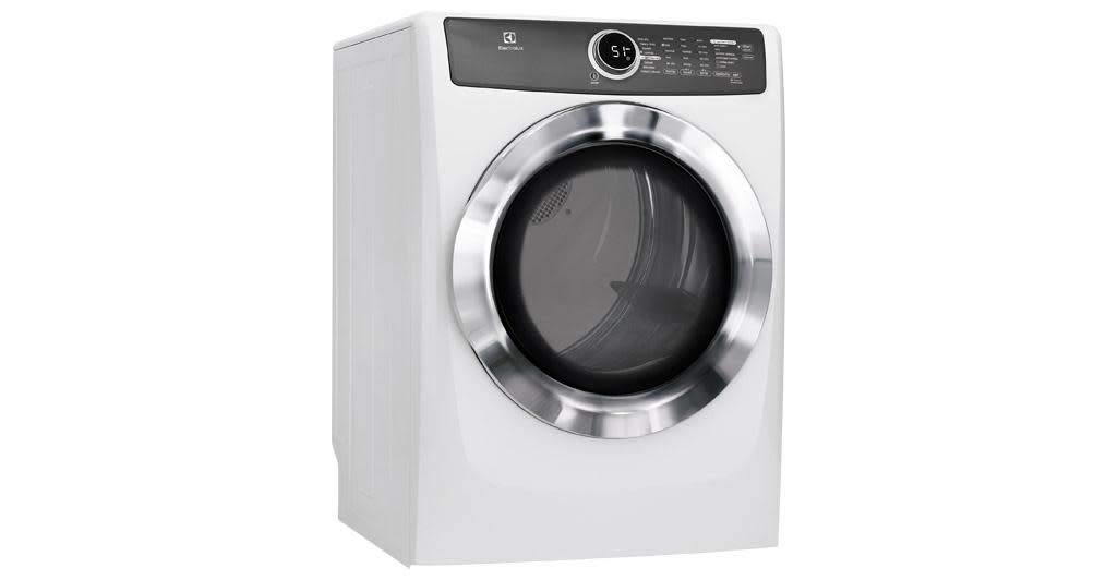 Electrolux EFME517STT 27" Energy Star Front Load Electric Dryer with 8 cu. ft. Capacity 8 Dry Cycles Steam Perfect Wrinkle Release Option and Reversible Door: Titanium