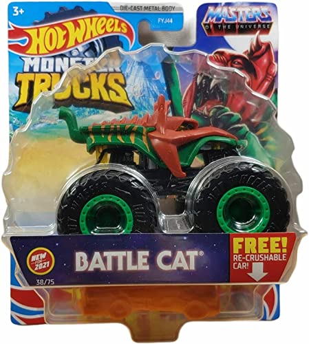 Monster Trucks Battle Cat with recrushable car 38/75 (1:64 Scale Truck)