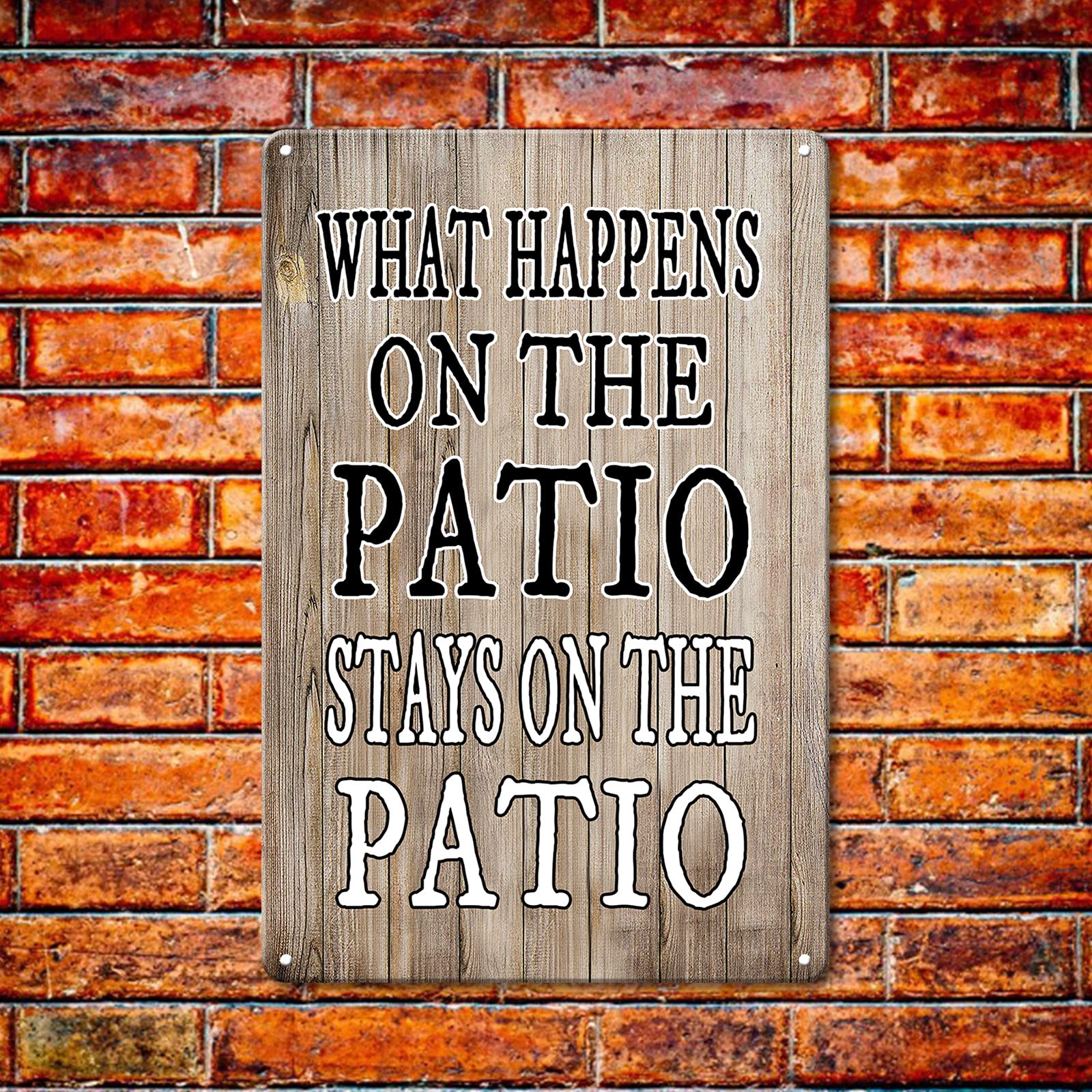 Funny Metal Tin Sign Patio Porch Signs Patio Decorations Outdoor Clearance Backyard Bar Pool Wall Decor