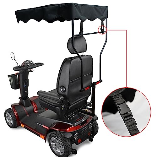 MOOFI Mobility Scooter Sun Shade Canopy, Tear-Resistant Anti-UV Waterproof Accessory Sun Shade for Scooters & Power Chairs (Works with 1" X 1" Hitch Receiver Equipped) 37.4" x 28" x 53.2β