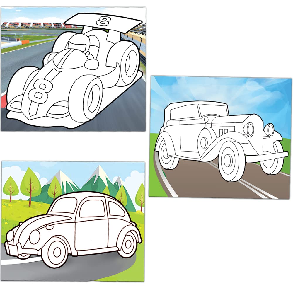 Toykraft: Sand Art Kit for Kids, Arts and Crafts Kits for Kids, Toddler Craft for 3-6 Years, Peel and Stick Activity - On Road Vehicles