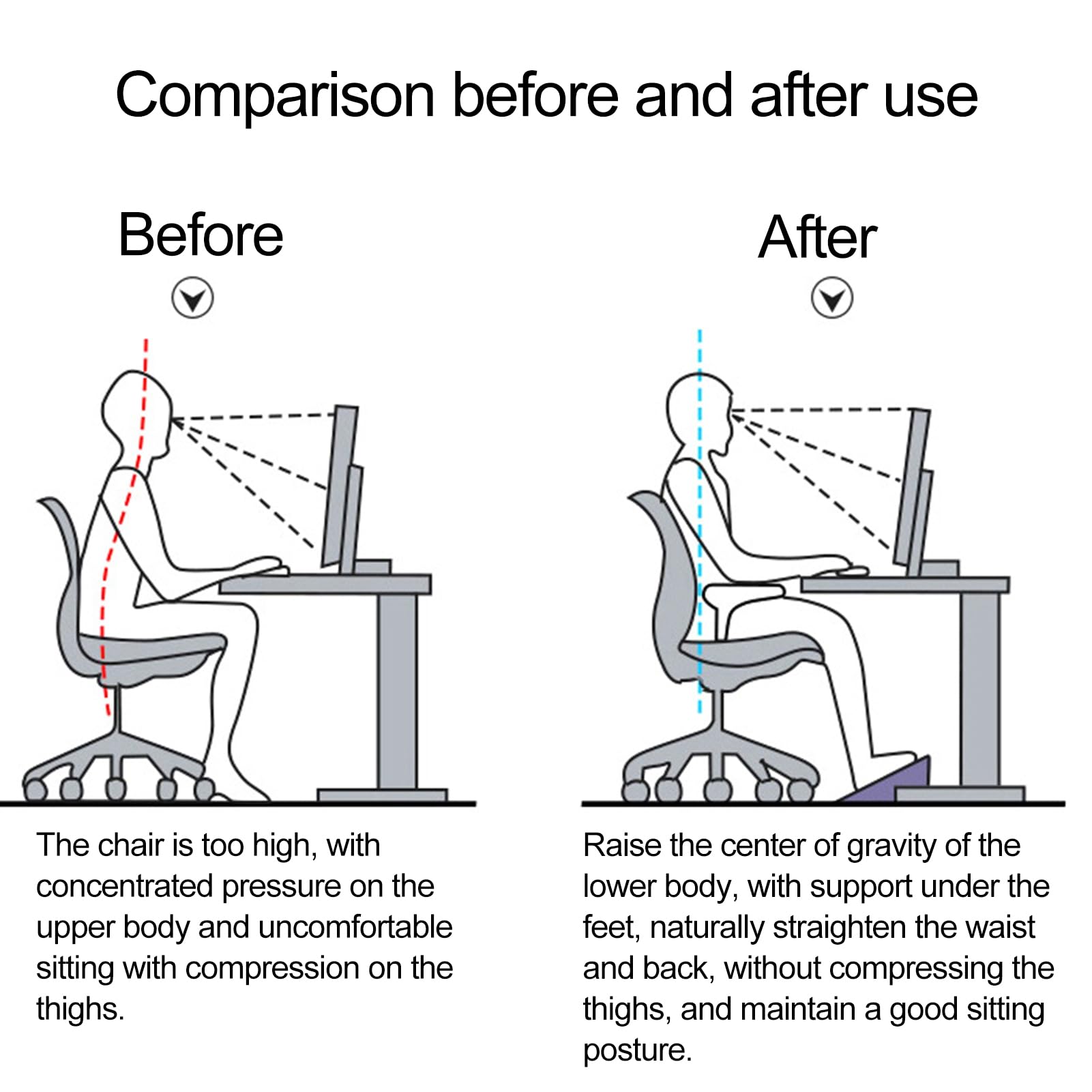 Foot Rest,Foot Rest for Under Desk,Ergonomic Rocking Foot Nursing Stool,Foot Stool with Casters Relieving Pressure for Foot Relaxation & Massage at Home & in The Office Pink