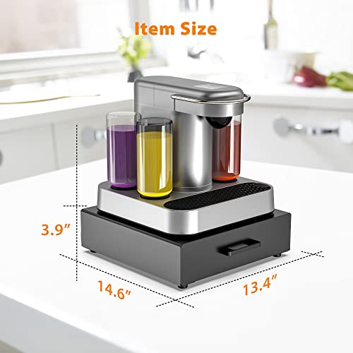 Storage Drawer for Bartesian Pods, ZECENN Cocktail Pod Holder for Bartesian Capsules Compatible with Bev by BLACK+DECKER Cocktail Machine, Hold 36 Pods, Countertop Organizer Bar Accessories- Black