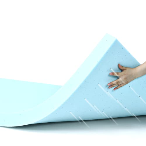 KOMFOTT 3 Inch Queen Gel Memory Foam Mattress Topper, Ventilated Ultra Soft Cooling Gel Mattress Pad with CertiPUR-US Certification, Pressure Relief Bed Topper for Back Pain