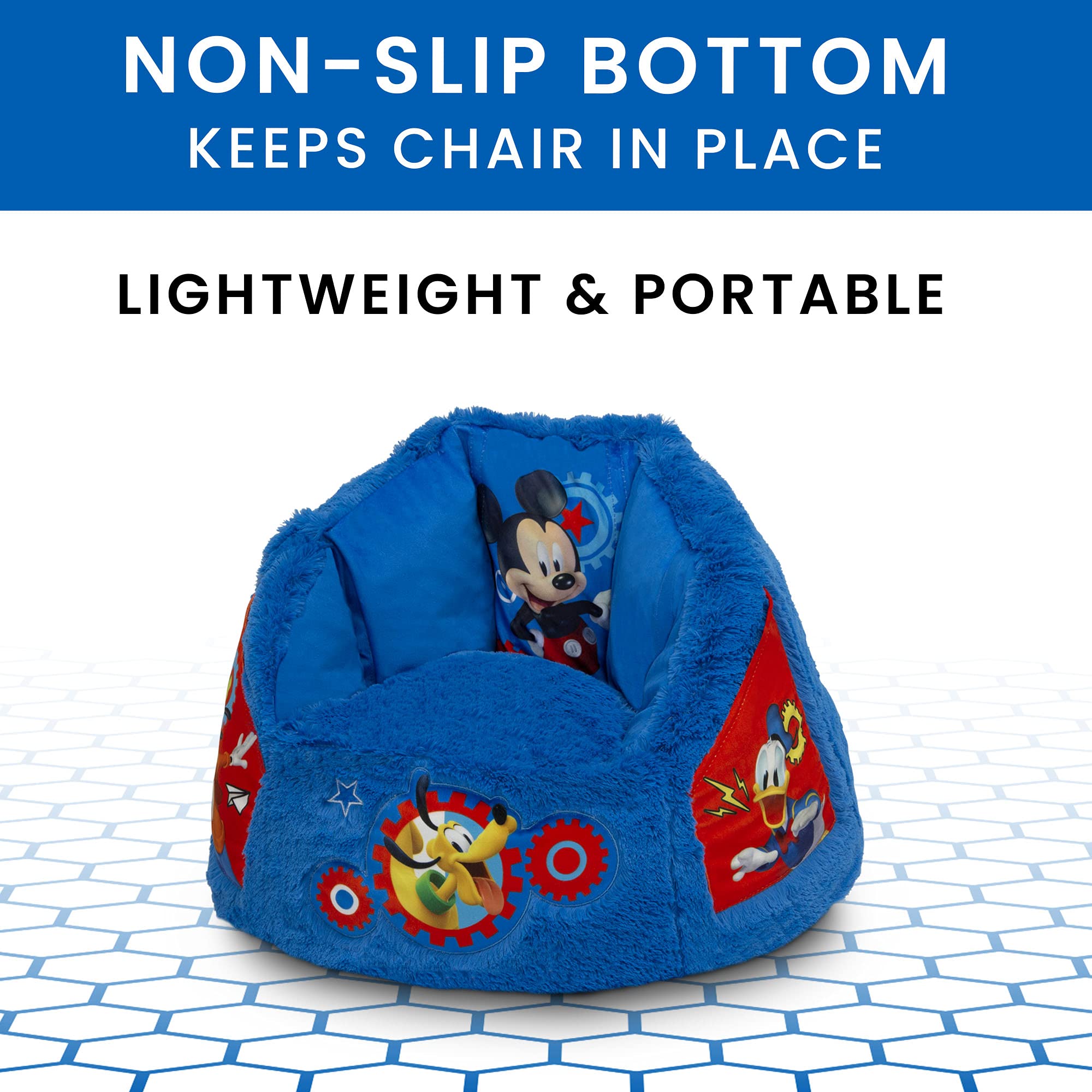 Delta Children Disney Mickey Mouse Cozee Fluffy Chair, Toddler Size (for Kids Up to 6 Years Old)