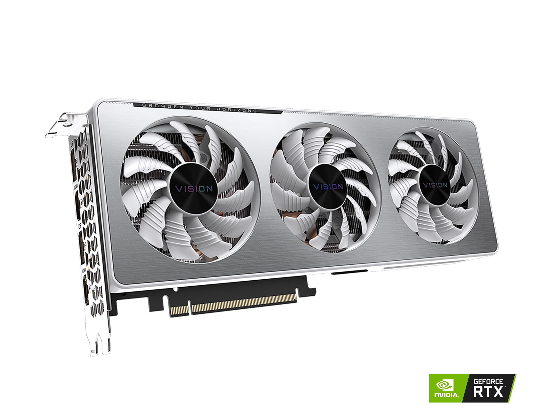 GIGABYTE GeForce RTX 3060 Ti Vision OC 8G Graphics Card, WINDFORCE 3X Cooling System, LHR, 8GB 256-bit GDDR6, GV-N306TVISION OC-8GD REV2.0 Video Card (Renewed)