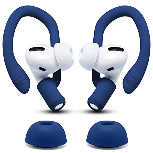 WC HookZ + WC TipZ - Over Ear Hooks and Memory Foam Tips Combo for Airpods Pro by Wicked Cushions | Black & Black