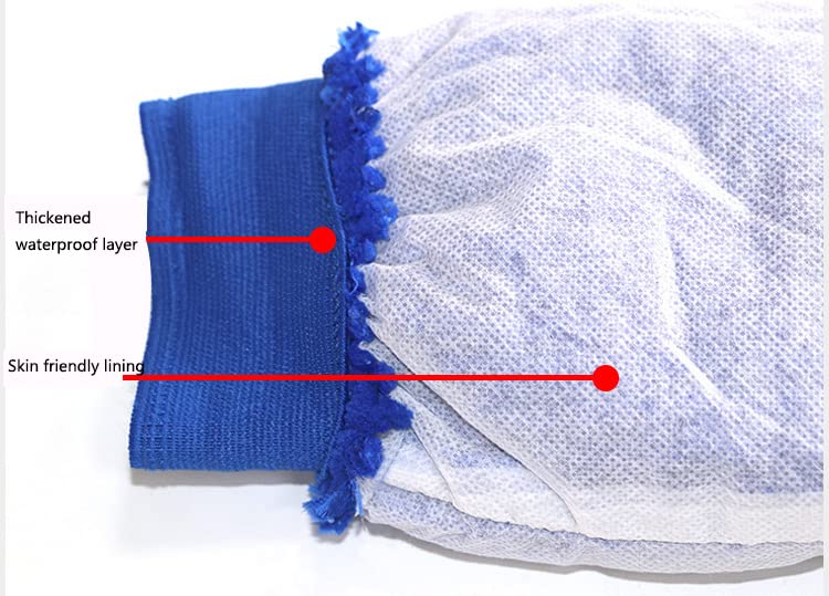 LHHweiusa 2 Pairs Car Wash Mitt Microfiber,5-Finger Microfiber Wash Mitts,Scratch Car Interior Exterior Cleaning Gloves,Strong Water Absorption Premium Chenille Washing Gloves
