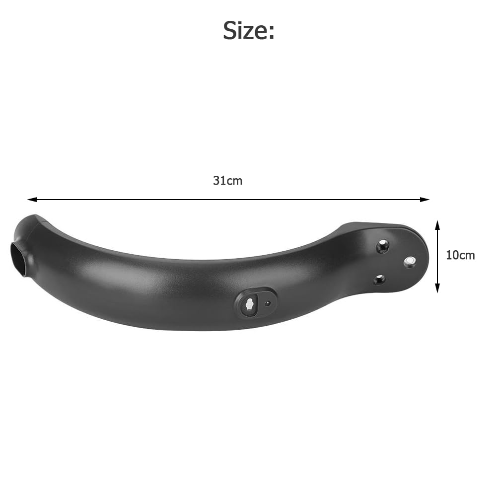 Delaman Electric Scooter Fender, Rear Mudguard Scooter Fender Bracket Scooter Replacement Accessory Support Mudguard Bracket Fender Compatible for Xiaomi M365 Scooter Black
