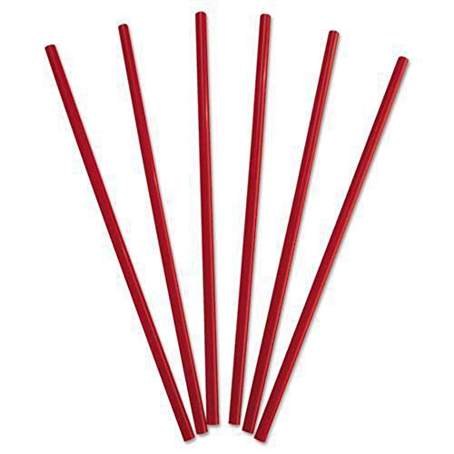 Dixie GW104 Wrapped Giant Straws 10 1/4-Inch Polypropylene Red 300/Box 4 Boxes/Carton