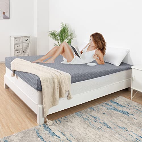 MeMoreCool 3 in 1 Bed Wedge Mattress Topper or Under Bed, 7 Inch Incline Mattress Elevator Base with Washable Knitted Cover, Ideal Wedge Mattress for Acid Reflux/Back Pain/Snoring, Grey, Queen