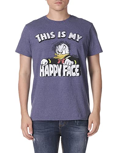 Disney mens Disney Men's Donald Duck T-shirt novelty t shirts, Navy Heather, X-Large US