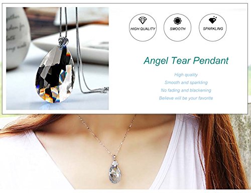 Fushing 20Pcs Chandelier Crystals, Clear Teardrop Crystal Chandelier Pendants Parts Beads, Hanging Crystals for Chandeliers (38mm, Clear)