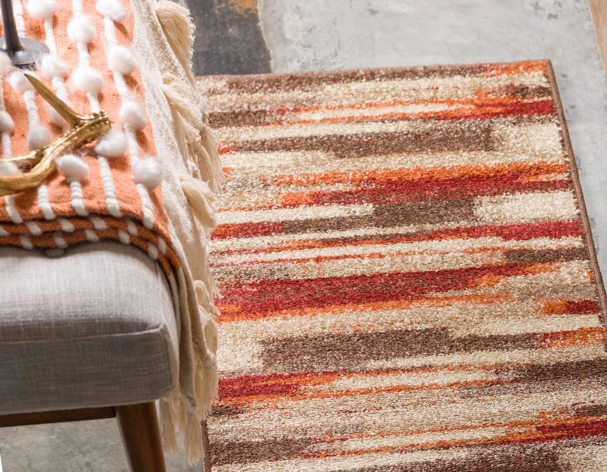 Unique Loom Autumn Collection Area Rug - Wheat (2' x 6' 1" Runner, Multi/ Beige)