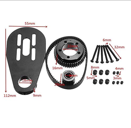 DIY Electric Skateboard Parts Pulleys & Motor Mount Belt Kit for 70/72mm Wheels