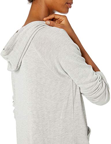 Daily Ritual Women's Sandwashed Modal Blend Popover Hooded Sweatshirt, Grey Heather, X-Large