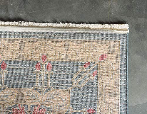 Unique Loom Edinburgh Collection Area Rug - Canmore (10'x 13' 1" Rectangle, Navy Blue/ Tan)