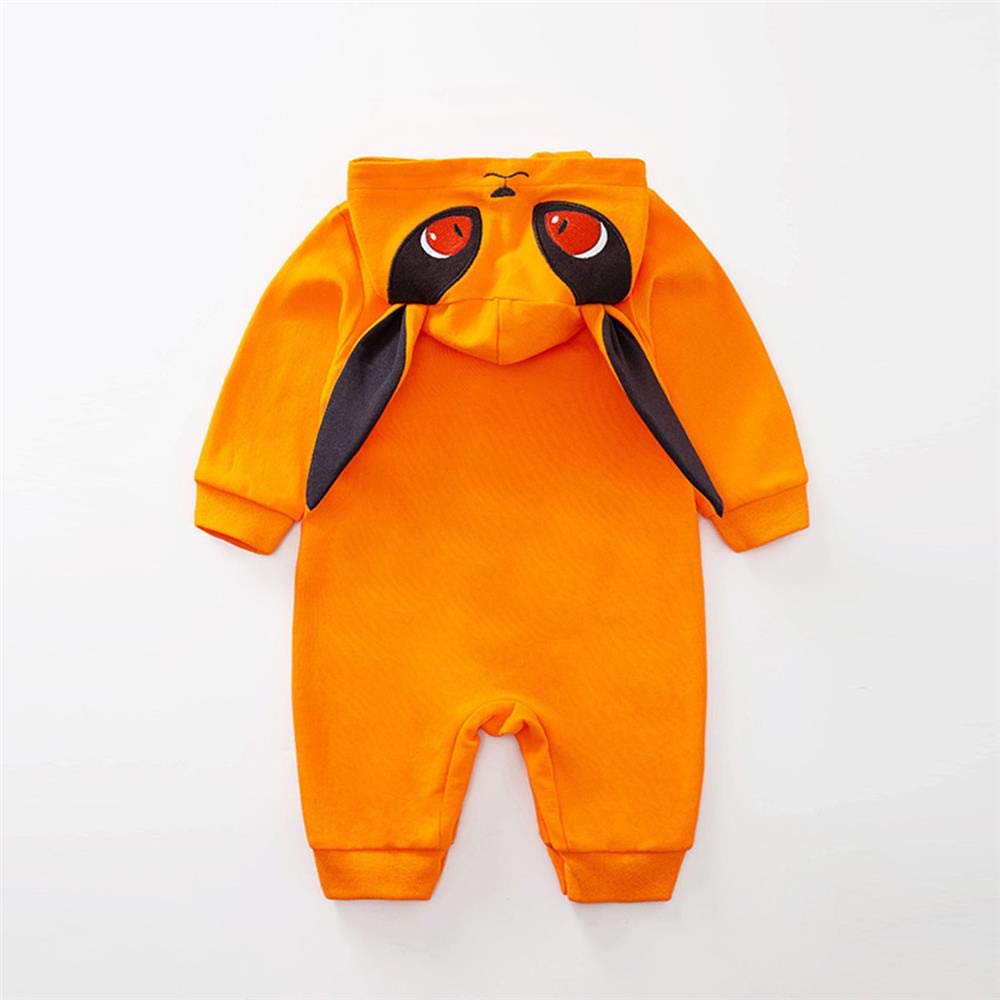 daimengmeng Baby Romper Boys Girls Newborn Cartoon Cosplay Outfits Button Cotton Jumpsuits Orange 9-12 Months/80