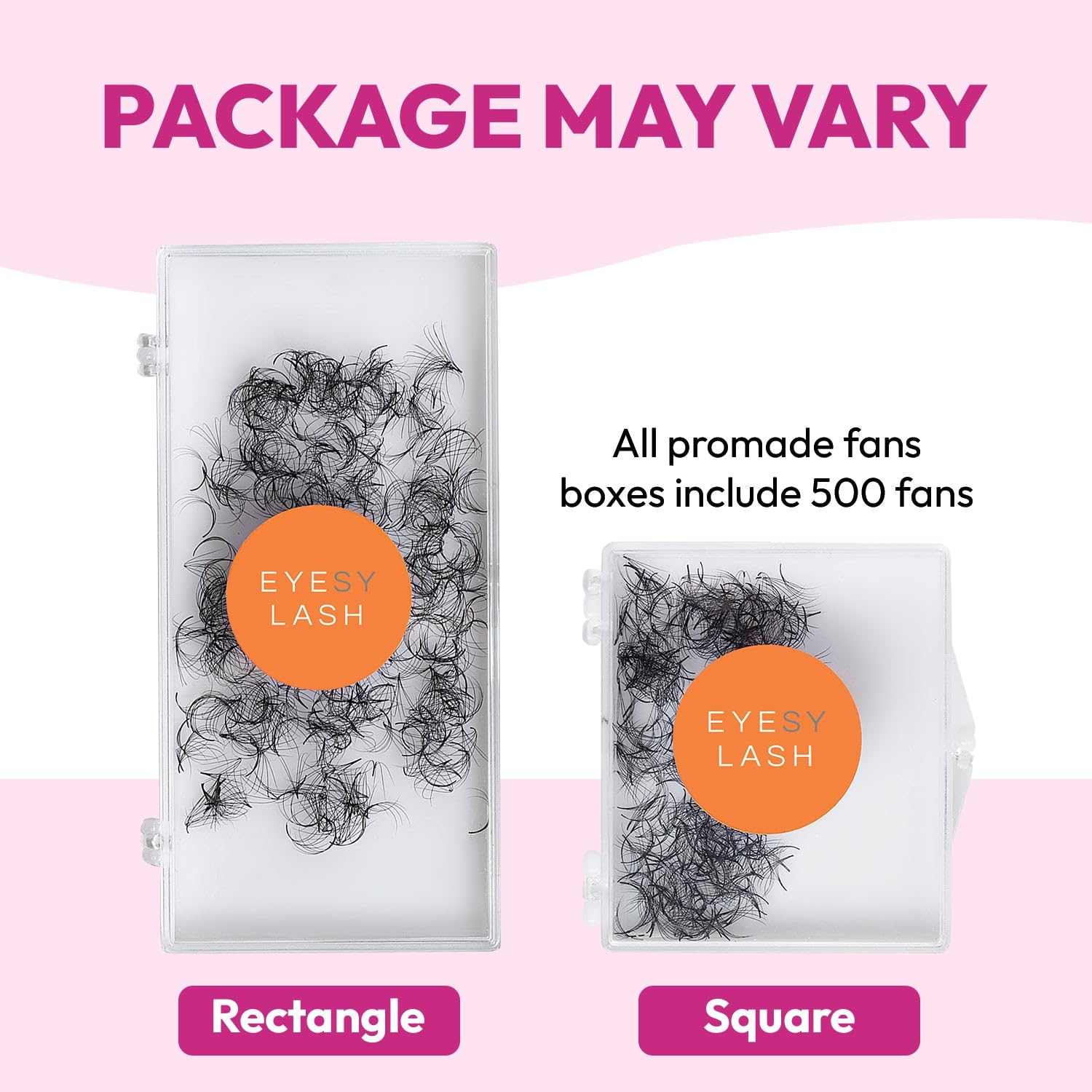 Eyesy Lash 500 Promade Fans | 5D 0.07 Size 12mm Curl D | Eyesy Eyelash Extension Premade Lashes Volume Lash Extensions Pro Made Fans Eyelash Extensions Pestanas Pelo A Pelo False Eyelashes