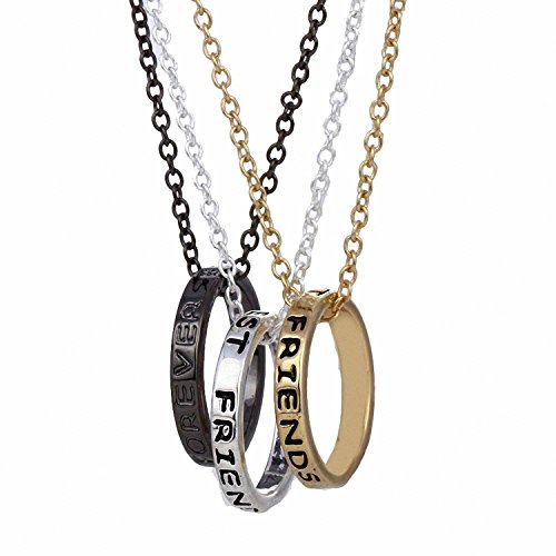 Sobly 2 Pcs Best Friends Necklaces Set Side By Side Or Miles Apart Best Friends Like Us Stay Close in heart for Teen Girls BFF Friendship Necklaces (Style 2)