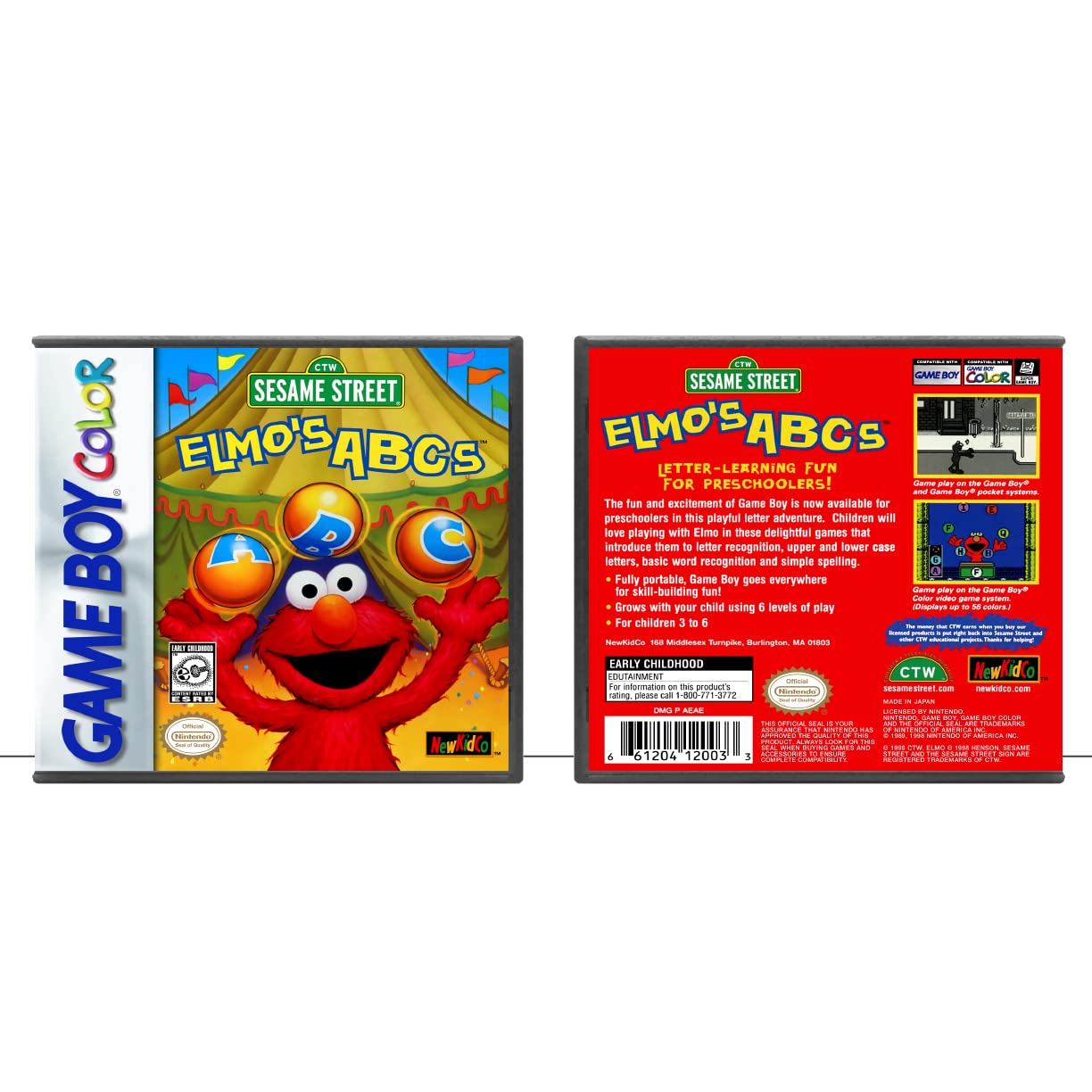 Elmo's ABCs | (GBC) Game Boy Color - Game Case Only - No Game