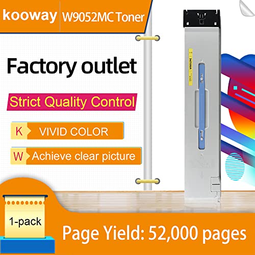 kooway Remanufactured W9050 W9052MC Toner Cartridges Replacement for HP MFP E87640 E87650 E87660-52000 Pages (W9052 Yellow 1 Pack)
