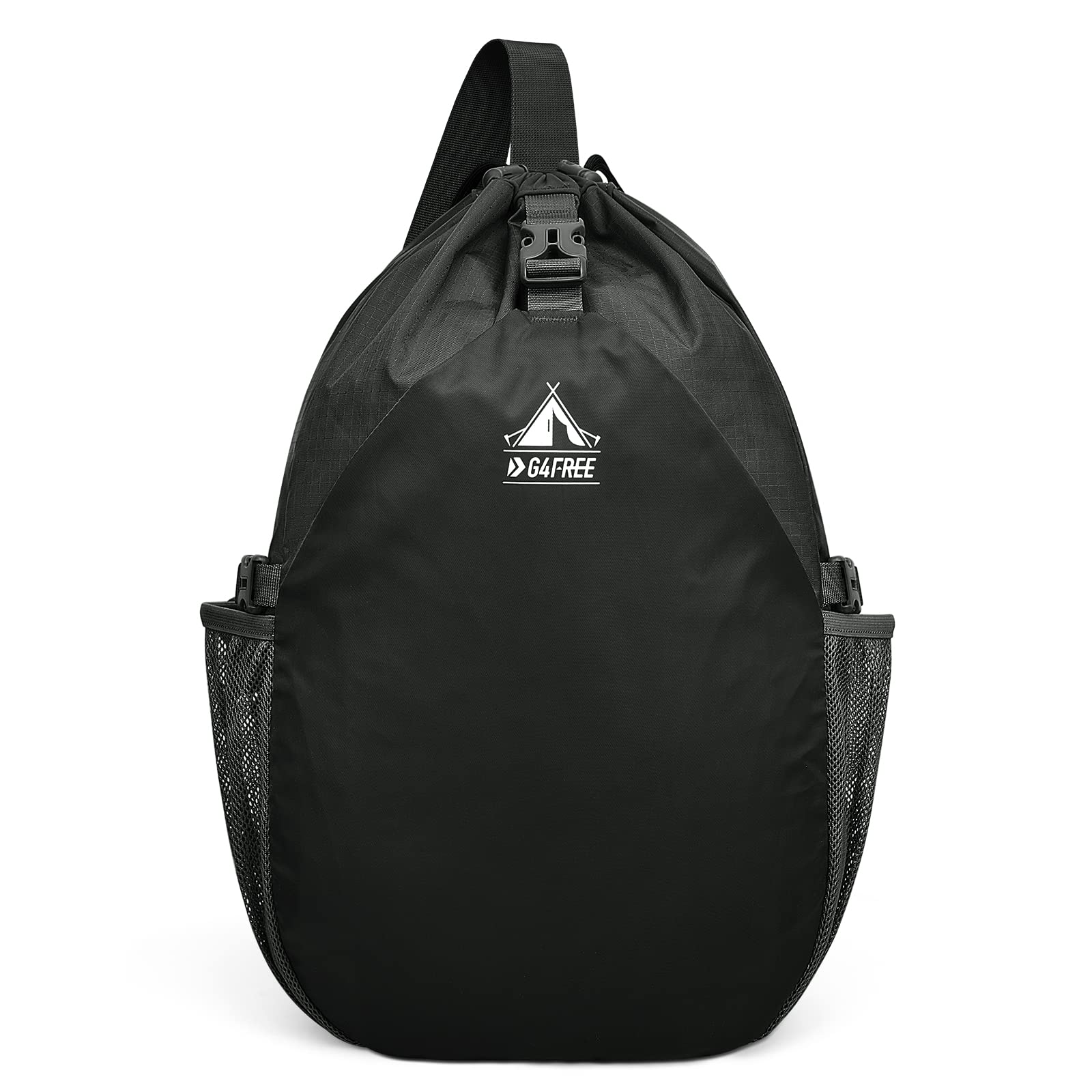 G4Free 15L Sling Bag Crossbody Drawstring Backpack Outdoor Travel Cinch Bag Foldable Gym Bag for Men Women