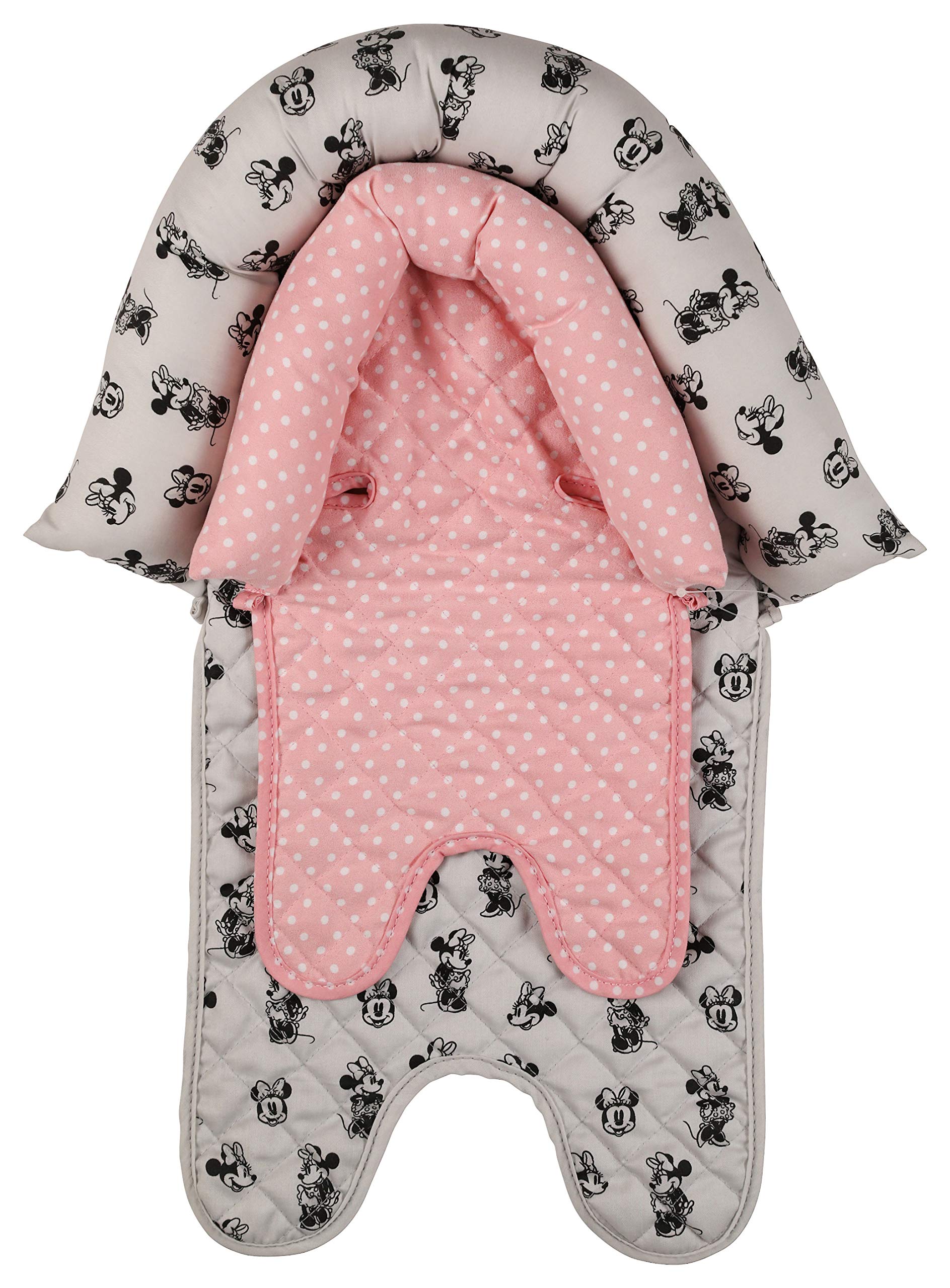 Disney Minnie Mouse Baby Girls Infant Head Support for Car Seats, Strollers & Bouncers, Minnie Mouse Print, Polka Dot
