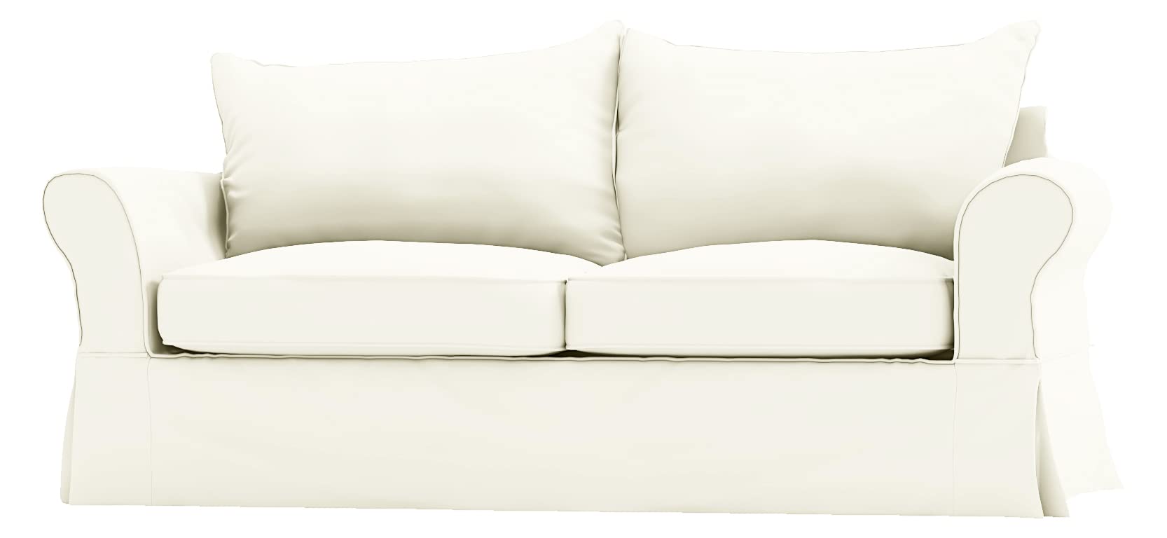 The Cotton Sofa Cover (Width: 81”~ 85”, Not 92” !) Fits Pottery Barn PB Comfort Roll ARM Sofa (Not Grand Sofa). A Durable Slipcover Replacement (Beige (Knife Edge))