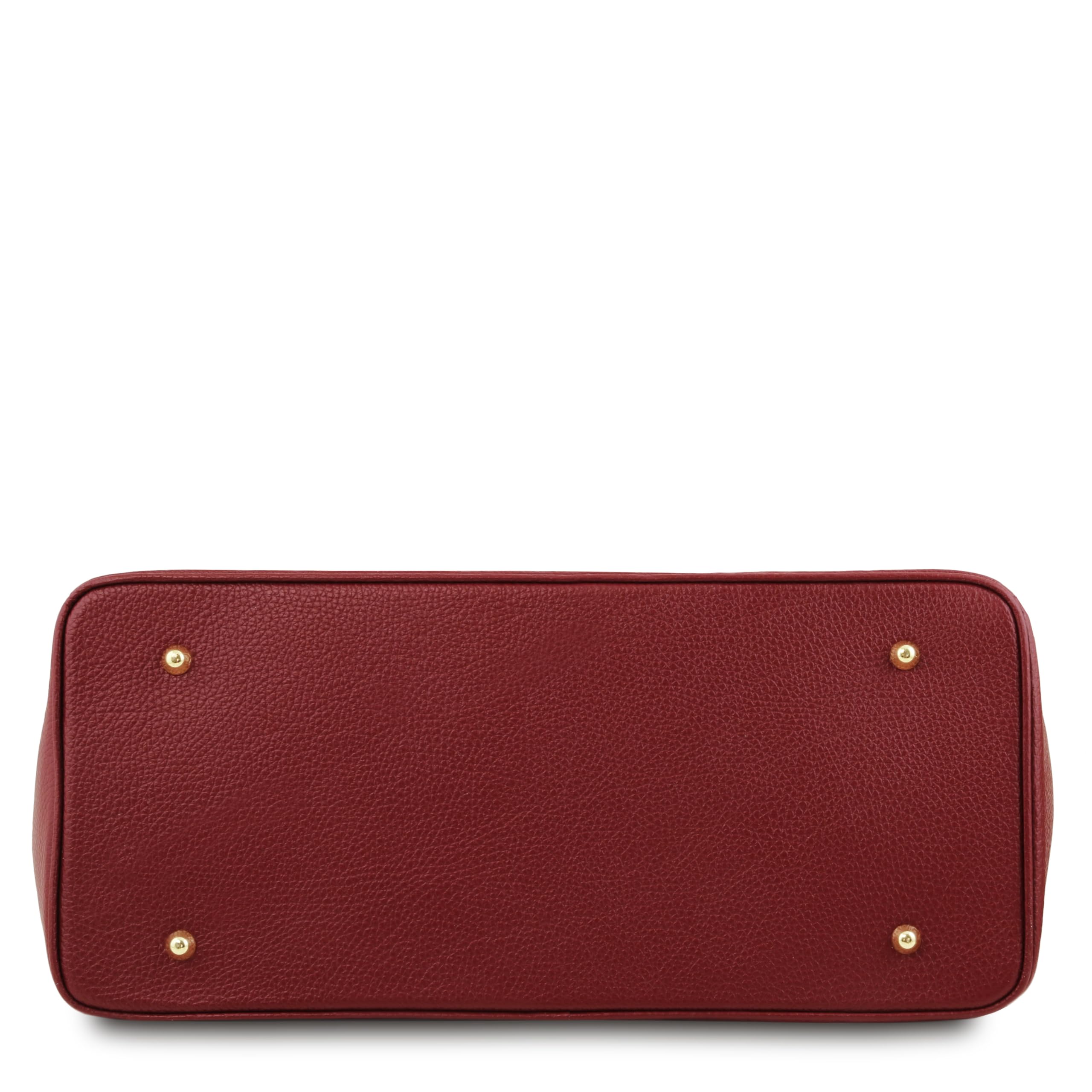Tuscany Leather - TL Bag - Leather handbag with golden hardware - TL141529 (Red)