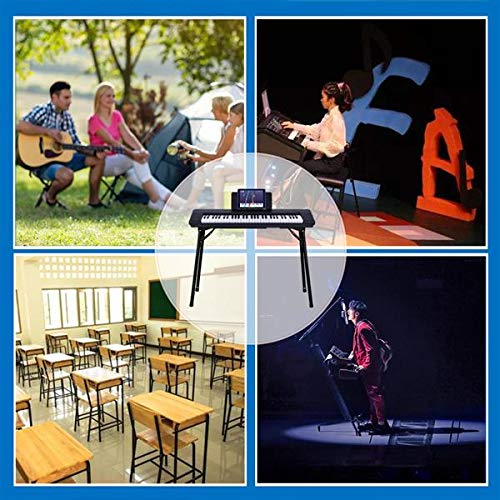 Electronic Keyboard & Piano Accessories Glarry Foldable Retractable Portable Electronic Keyboard Stand