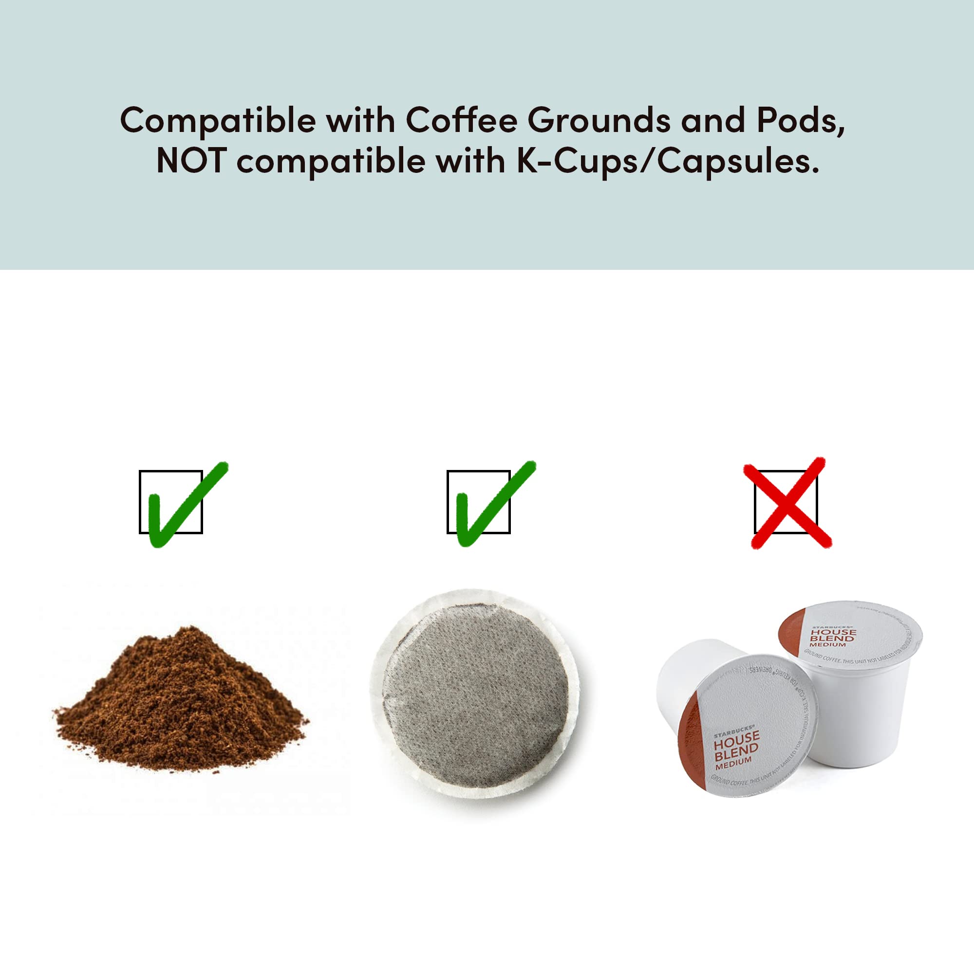 Elite Gourmet EHC112 Personal Single-Serve Compact Coffee Maker Brewer Includes 14Oz. Stainless Steel Interior Thermal Travel Mug, Compatible with Coffee Grounds, Reusable Filter