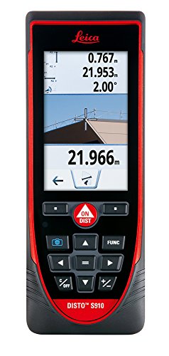 Leica DISTO S910 Pro Pack 984ft Range Laser Distance Measurer Pro Kit, Point to Point Measuring, Hard Case, TRI70 Tripod, FTA360S Adapter, Red/Black