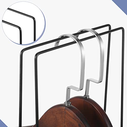 Metal Hanger Storage Organizer Clothes Hanger Holder Portable Hanger Organizer Stacker Sturdy Hanger Storage Rack Coat Clothes Stand Hanger Kids Adult Hanger Caddy for Closet Laundry Room (Black)