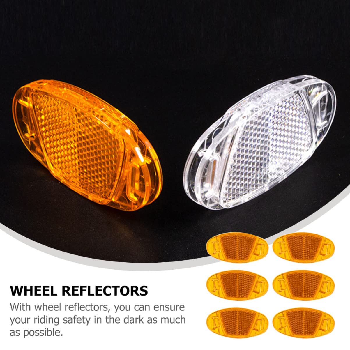 GAFOKI 16pcs Caution Reflector Mountain Light Reflective Tail Decoration MTB Road Wheeling Bike for Riding Warning Lights Device Spoke Rim Disc Bikes Accessories Bicycle Safe Kit Rear