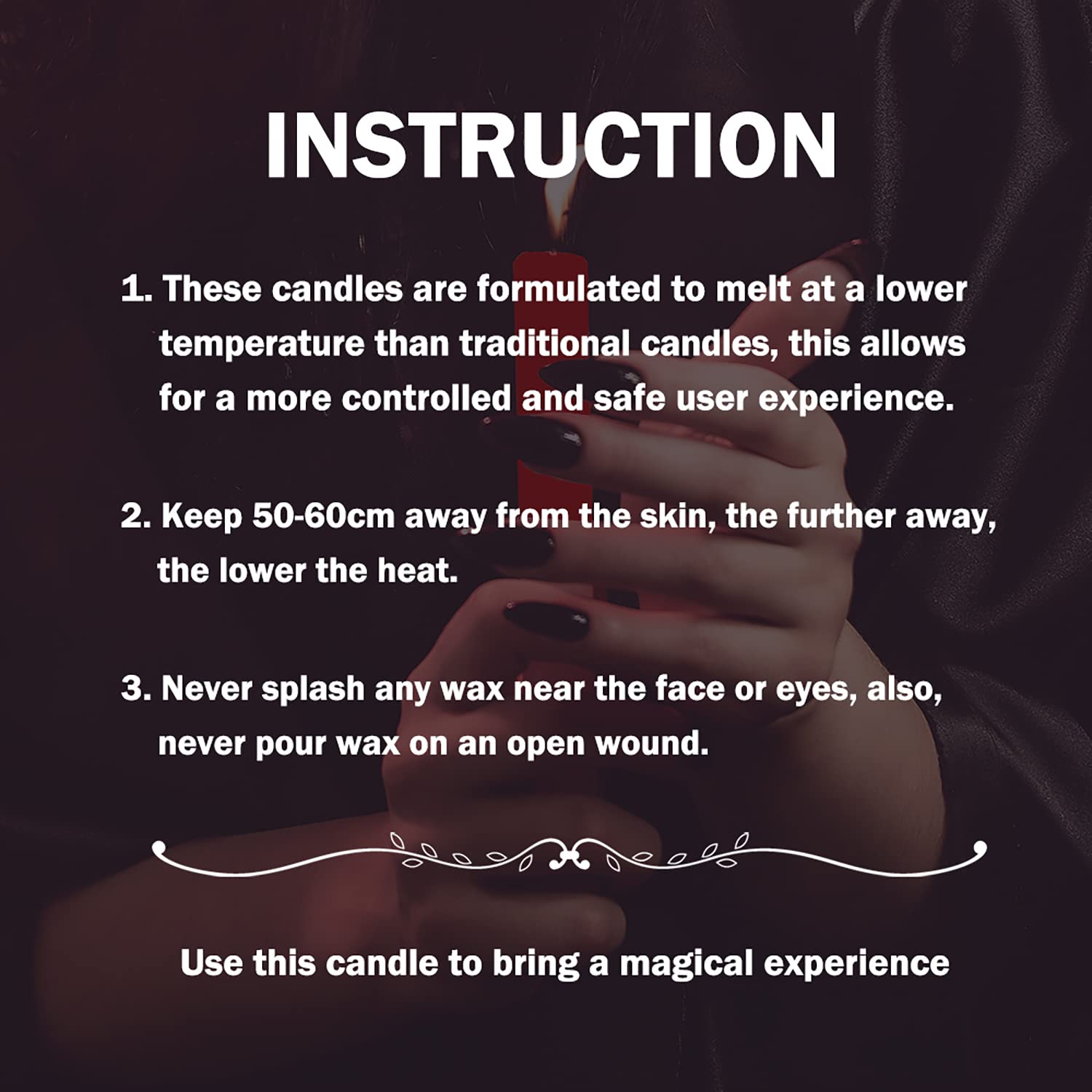 WEIHAI Low Temperature Candles, Wax Play Candles, Romantic Dripping Candle for Valentines, Couples, Weddings, Home Decor-2Pack, Black and Red