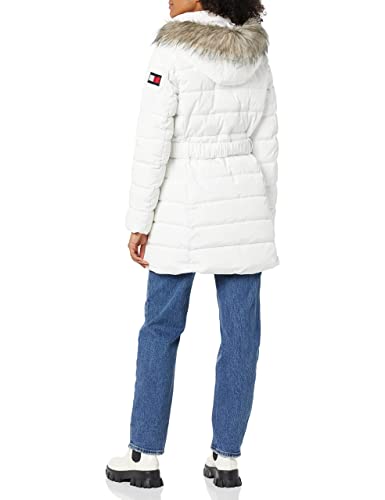 Tommy Hilfiger womens Tommy Hilfiger Women's Puffer Jacket, Cloud White, Medium US
