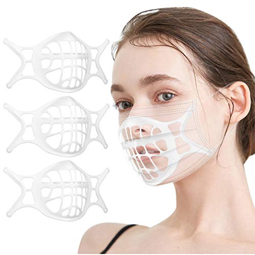 FZAI 3D_Mask_ Bracket Silicone_Mask_Bracket Face Bracke, Face_masks_Inner Support Frame Protect Nose and Mouth,Reusable Nose Breathing Smoothly,plus 1PCS Door Opener