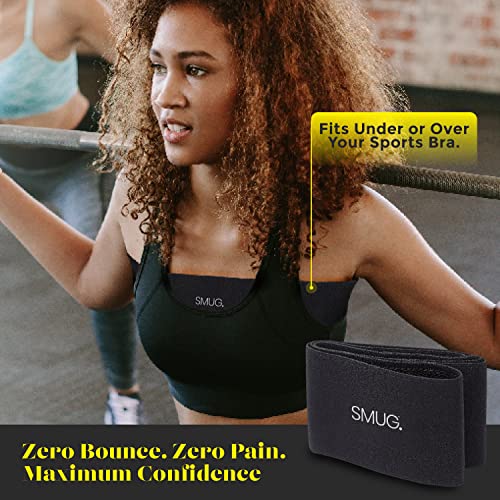 SMUG Breast Support Band For Women | Compression Band Prevent Breast Bounce, Pain & Injury | Adjustable Breast Support Band | Sports Bra Alternative for Running & Exercise | Sports Bra Band | Large