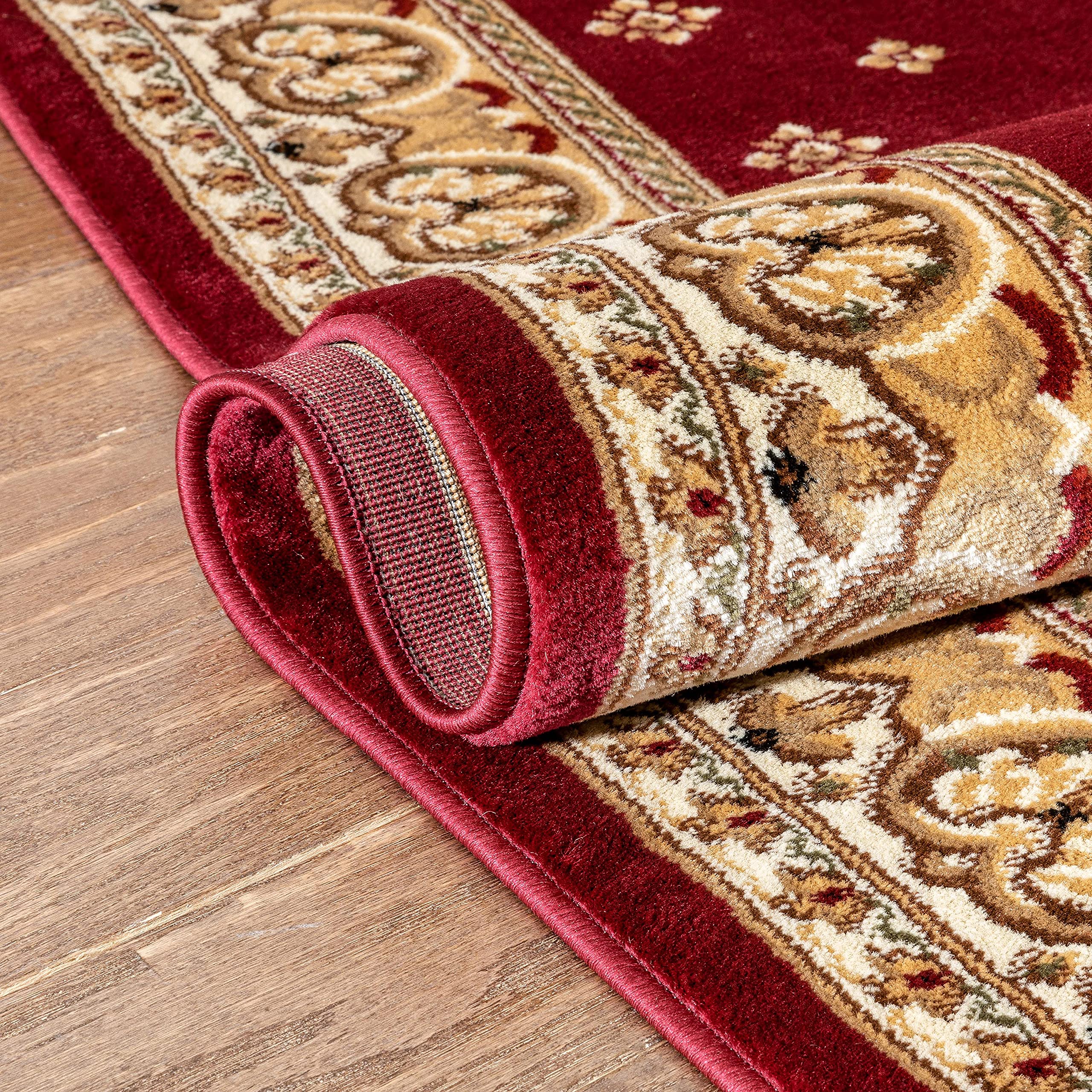 Well Woven Barclay Hudson Terrace Red Traditional Area Rug 5'3" X 7'3"