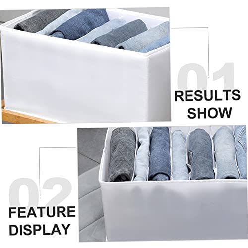 SOESFOUFU 1pc Underwear Storage Box Cabinet Drawer Necktie Organizer Clothes Storage Box Desk Closet Fabric Organizer Bra Drawer Dividers Sock Storage Box 7 Cell Sock Box Closet Storage Box
