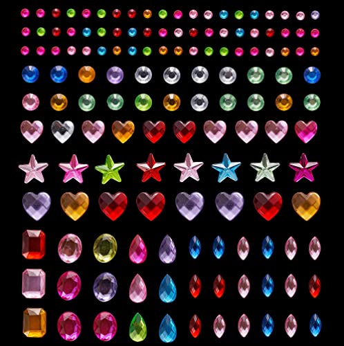 Face Jewels Gems Stick on Face Rhinestones for Makeup Body Jewels Face Crystals Eye Gems Jewels Diamonds Rhinestone Stickers for Face Eye Euphoria Makeup Taylor Gems (Hearts)