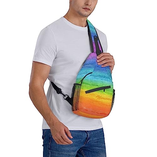 MANQINF LGBT Gay Pride Sling Bag,Multipurpose Crossbody Backpack Shoulder Chest Bag for Women Men Travel Hiking Daypack