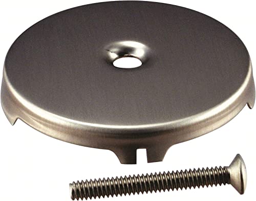 Westbrass D941K-07 1-3/8" Fine Thread Twist & Close Bathtub Drain Trim with One-Hole Overlfow Faceplate, Satin Nickel