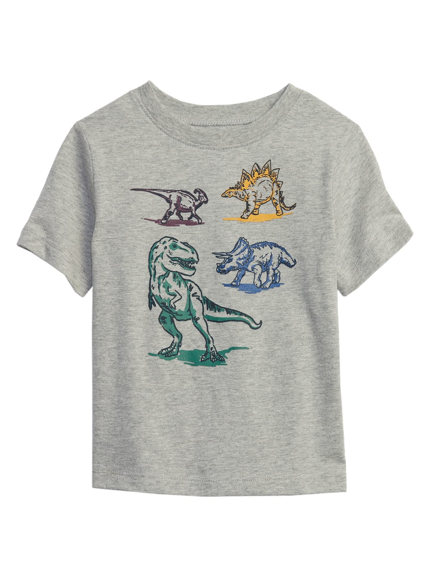 GAP Baby Boys Short Sleeve Graphic Tee T Shirt, Light Heather Grey B08, 3-6 Months US