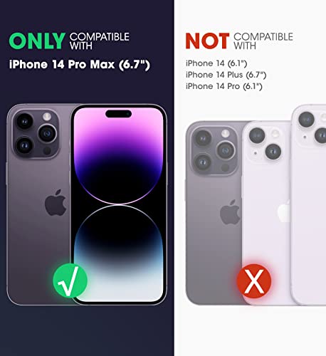 SUPCASE Unicorn Beetle Mag Series Case for iPhone 14 Pro Max 2022 (6.7 Inches) Slim Mobile Phone Case Clear Case Premium Protective Back Cover Compatible with MagSafe (Black)