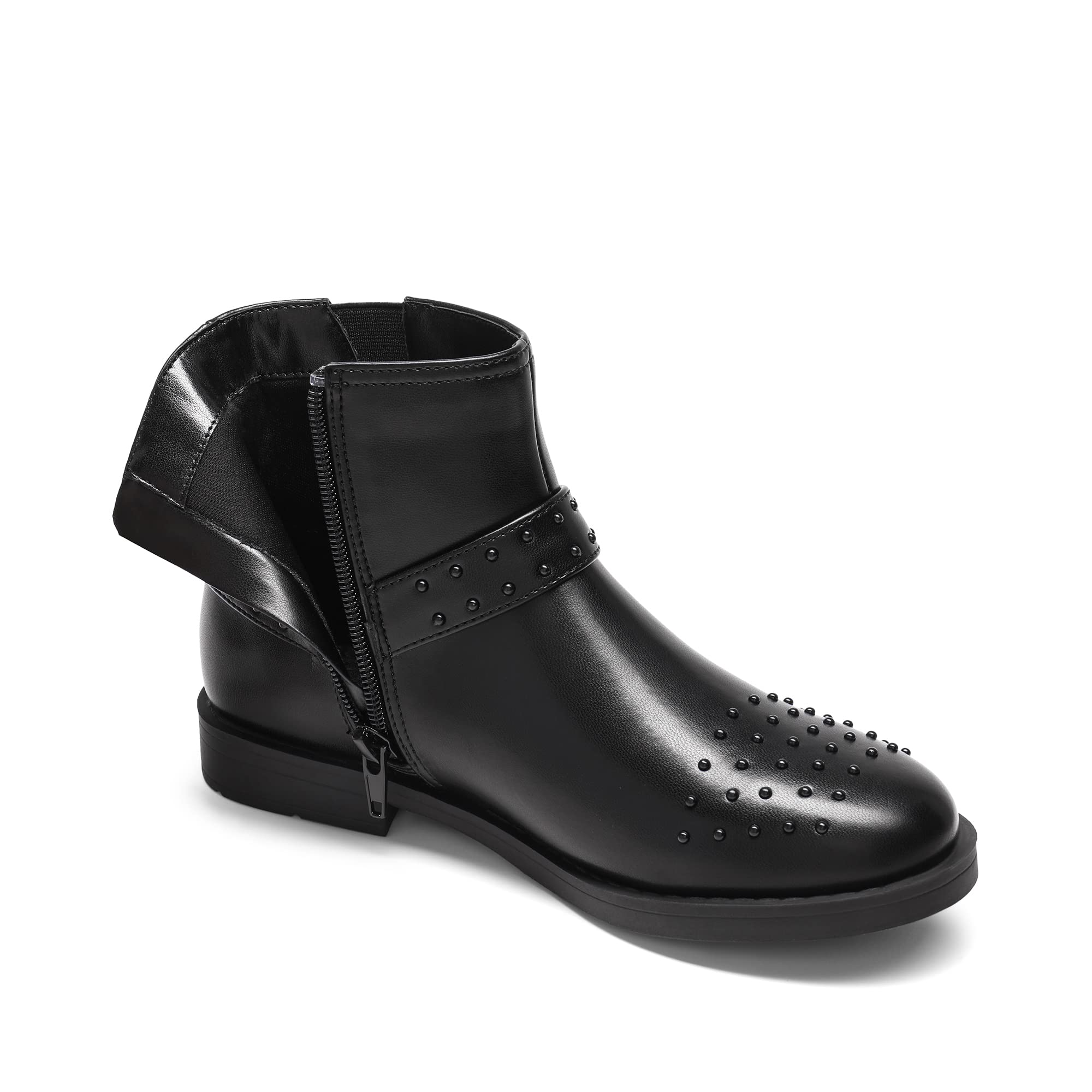 DREAM PAIRS Girls SDBO223K Boots Ankle Fashion Boots Little Kid/Big Kid Size 2 BLACK